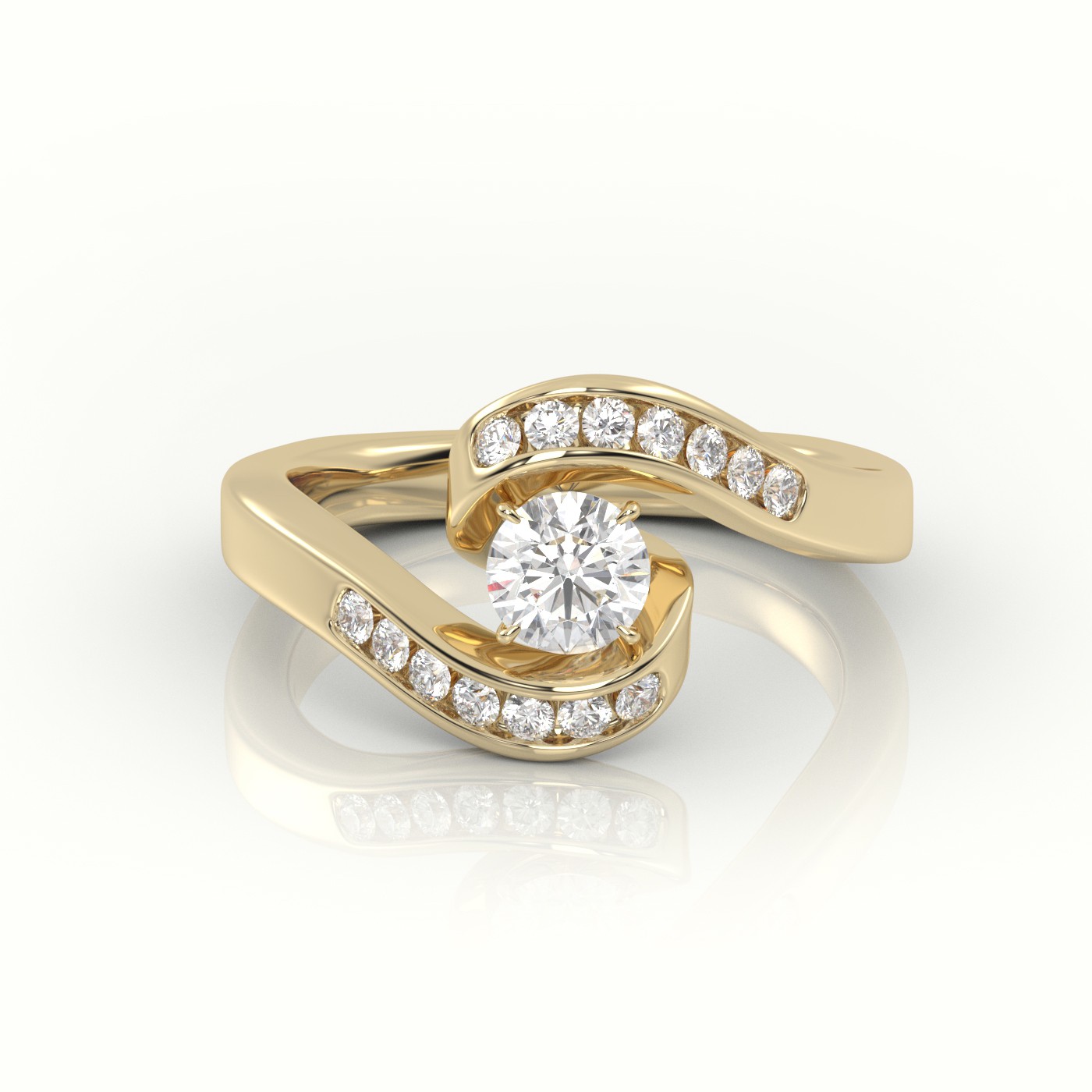 Swirl Diamond Ring